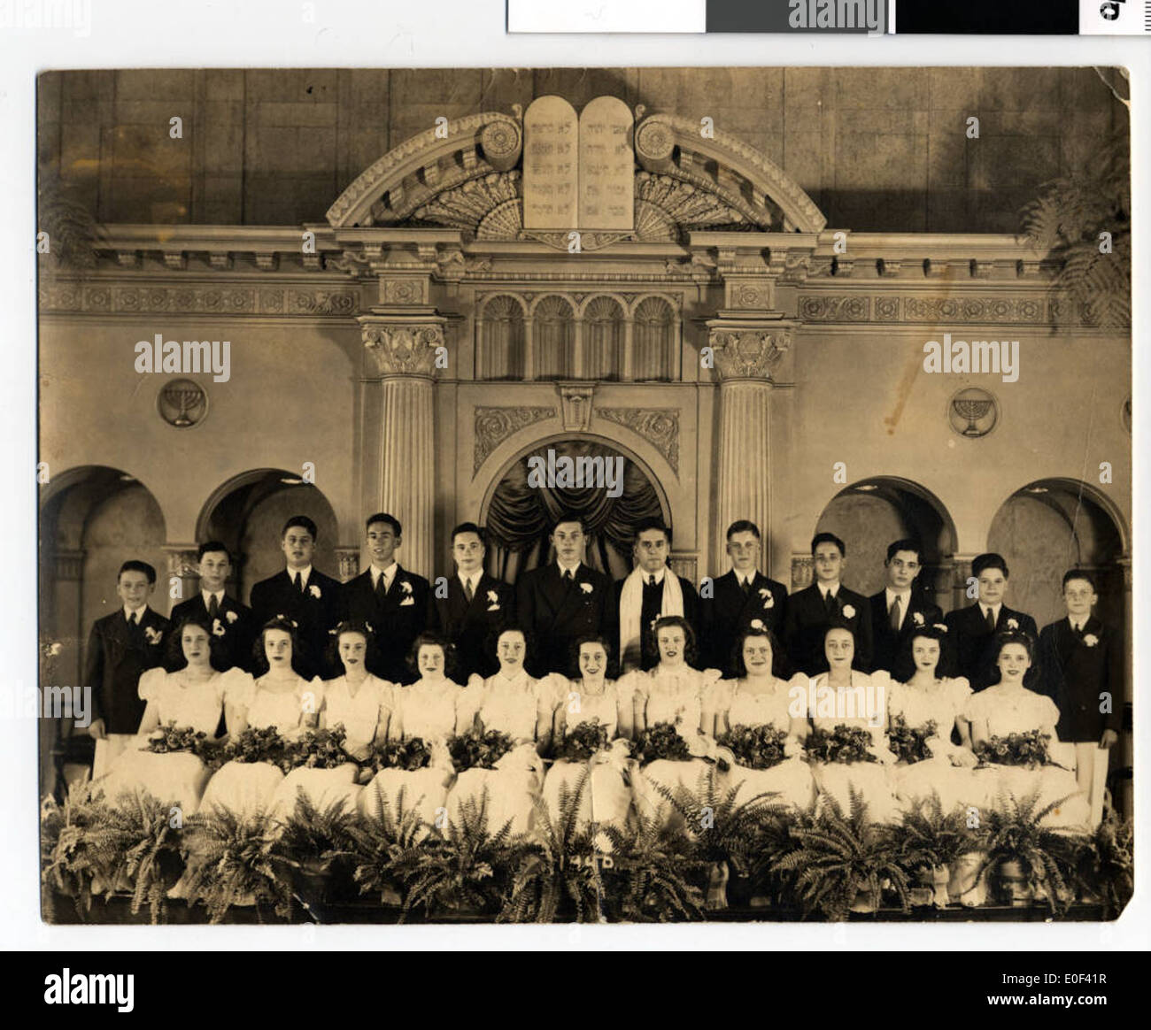 A photograph of the Adath Jeshurun confirmation class, showing Jewish ...