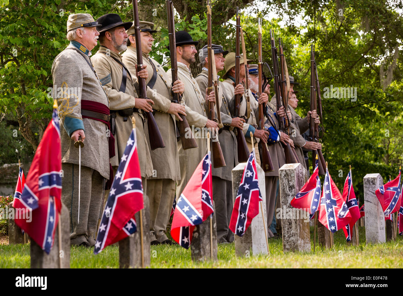 Civil War re-enactors during Confederate Memorial Day events at ...