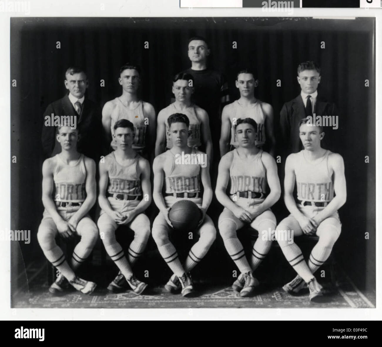 The Minneapolis North High Men's Basketball team, photographed as part ...