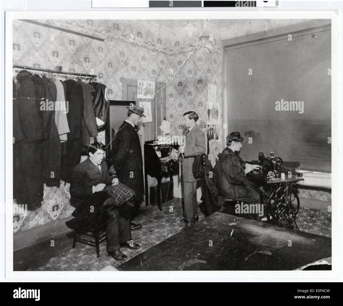 A historical image of Simon and Sadie Schwartz with a customer at the ...