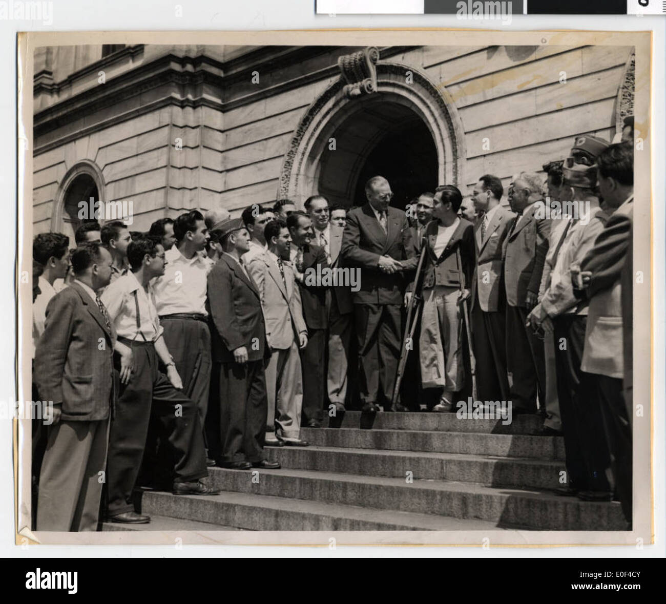 A photograph of Jewish war veterans marching to the State Capitol in St ...