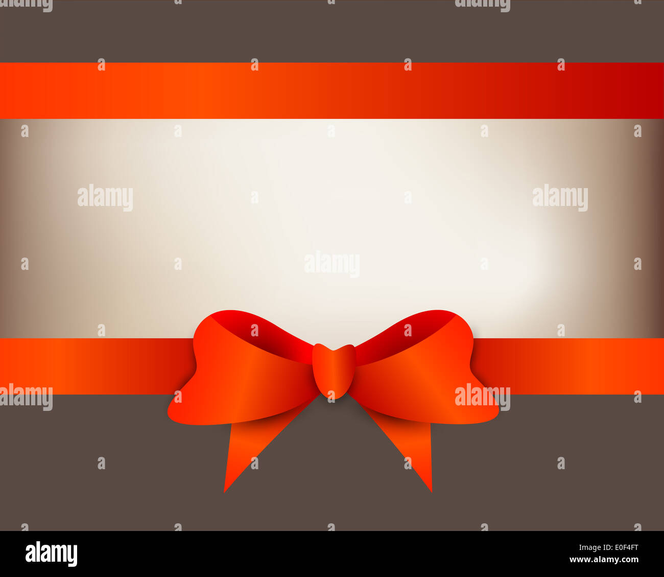 Invitation card with red bow Stock Photo - Alamy