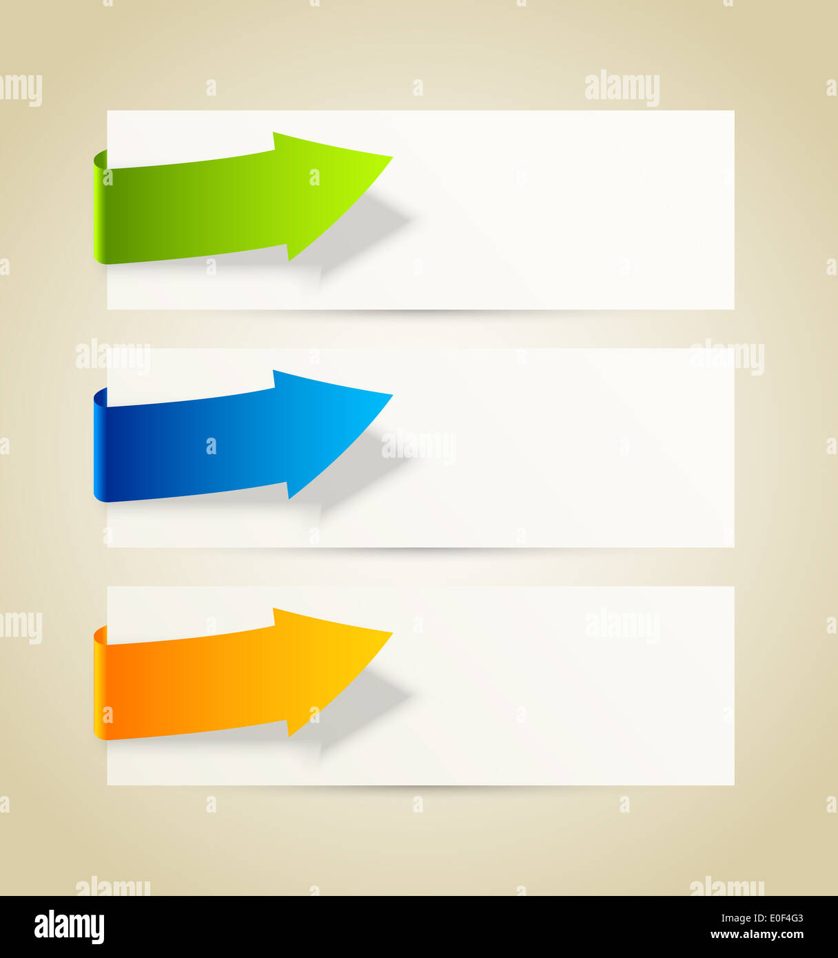 Set of banners with arrows Stock Photo - Alamy