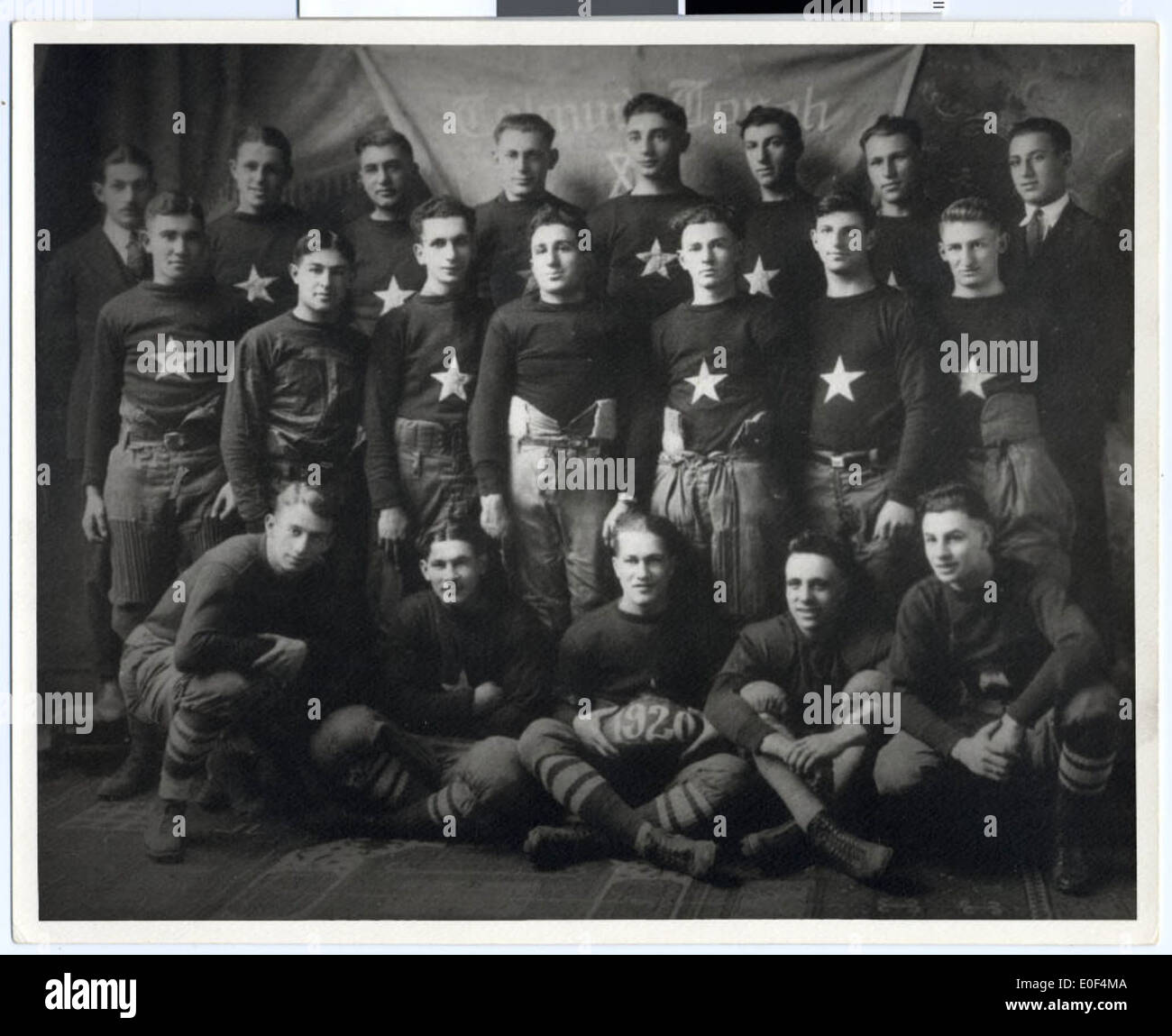 This photograph features the Minneapolis Talmud Torah football team ...