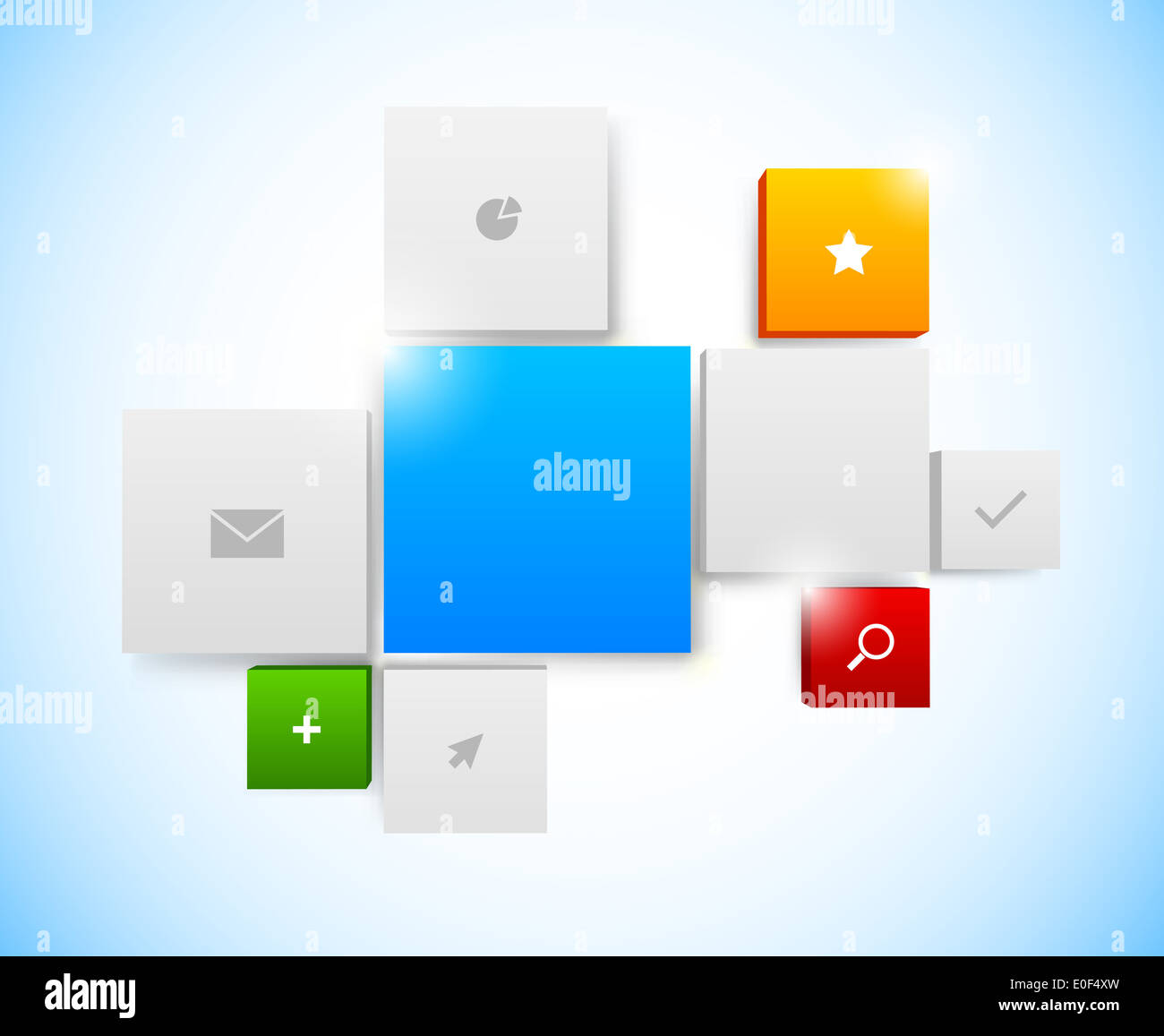 Design of tiled interface. Bright illustration Stock Photo - Alamy