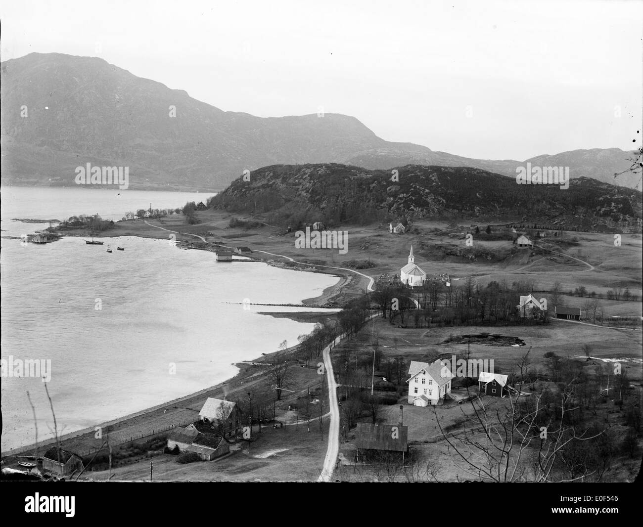 Town by fjord Black and White Stock Photos & Images - Alamy
