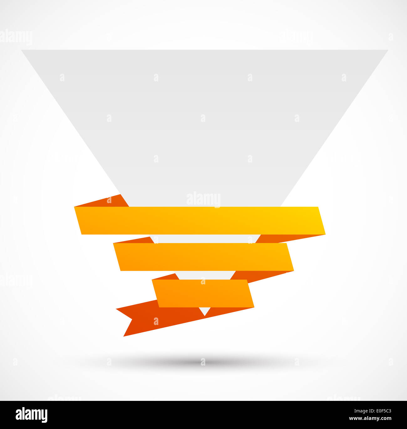 Origami design of banner with red tapes Stock Photo - Alamy