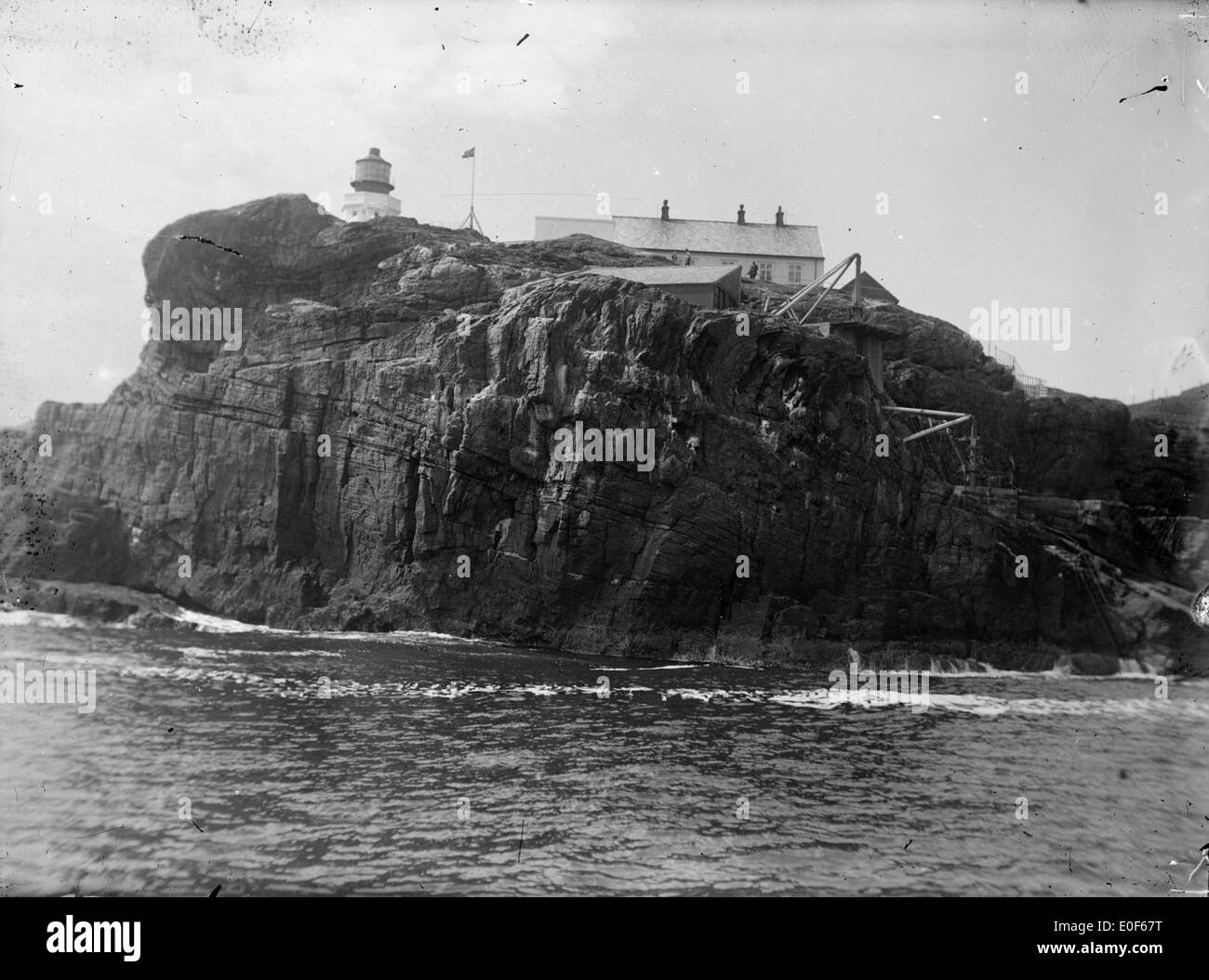 Vintage old lighthouse Black and White Stock Photos & Images - Alamy