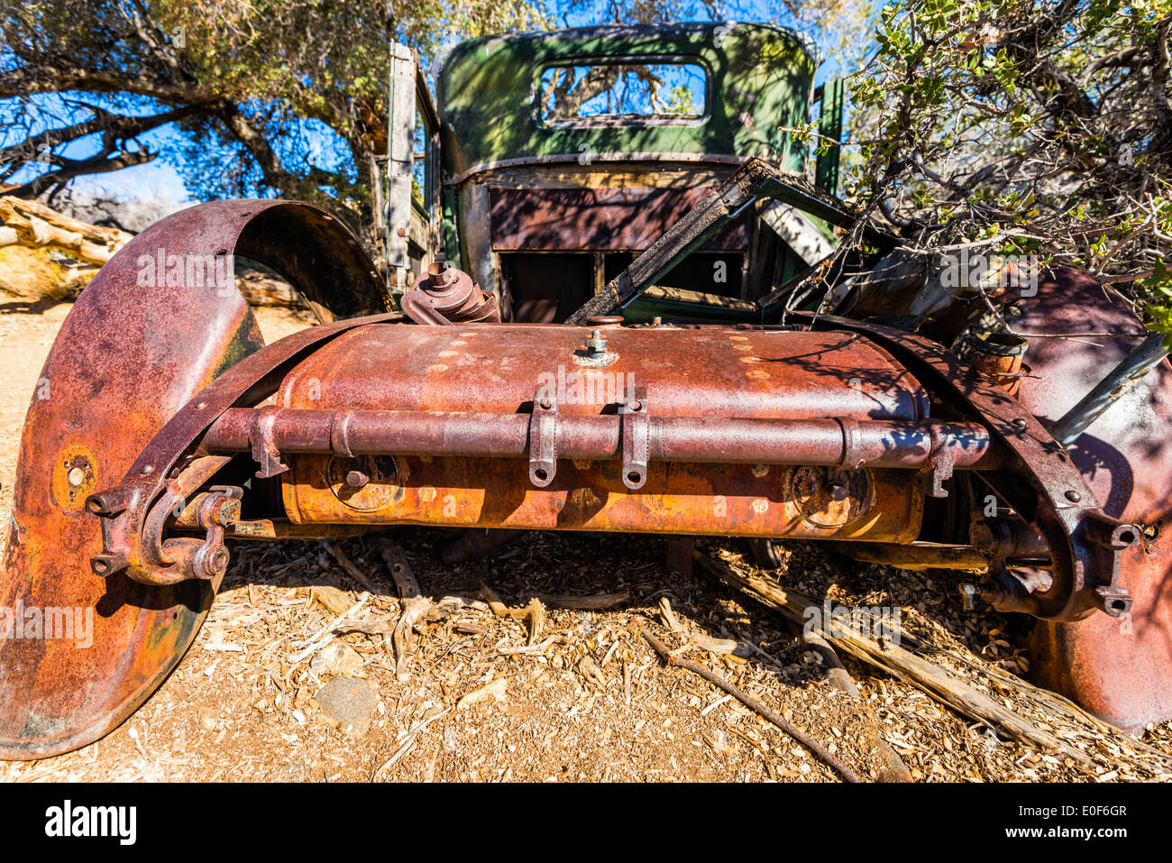 Abandoned and rusted car. Joshua Tree National Park, California, United ...