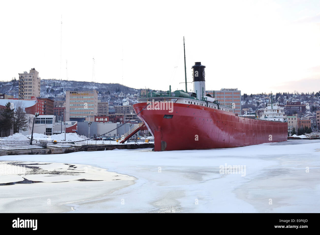 The William A. Irvin, a ship that is now a museum, in Duluth, Minnesota ...