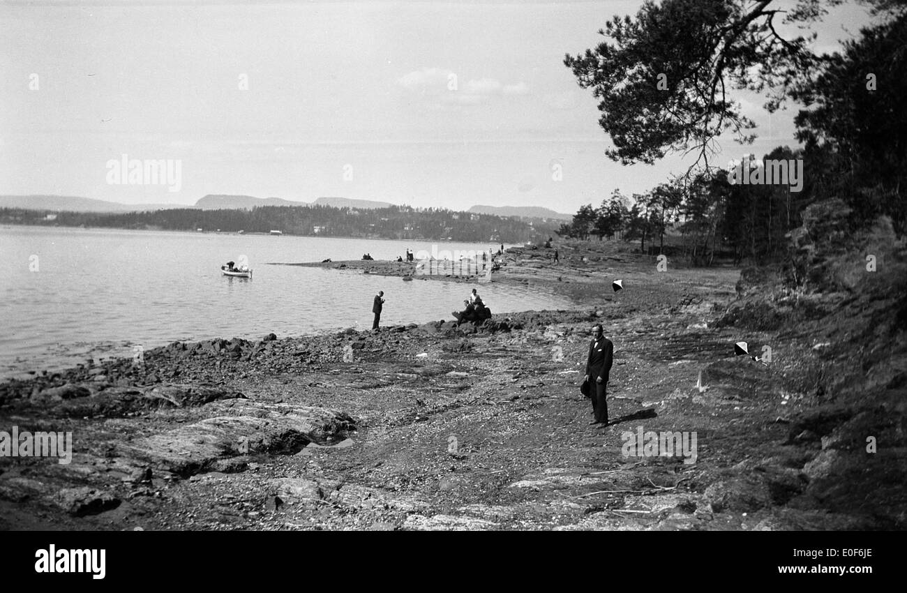 A photograph from circa 1918-1920 showing Bygdøy, a coastal area in ...