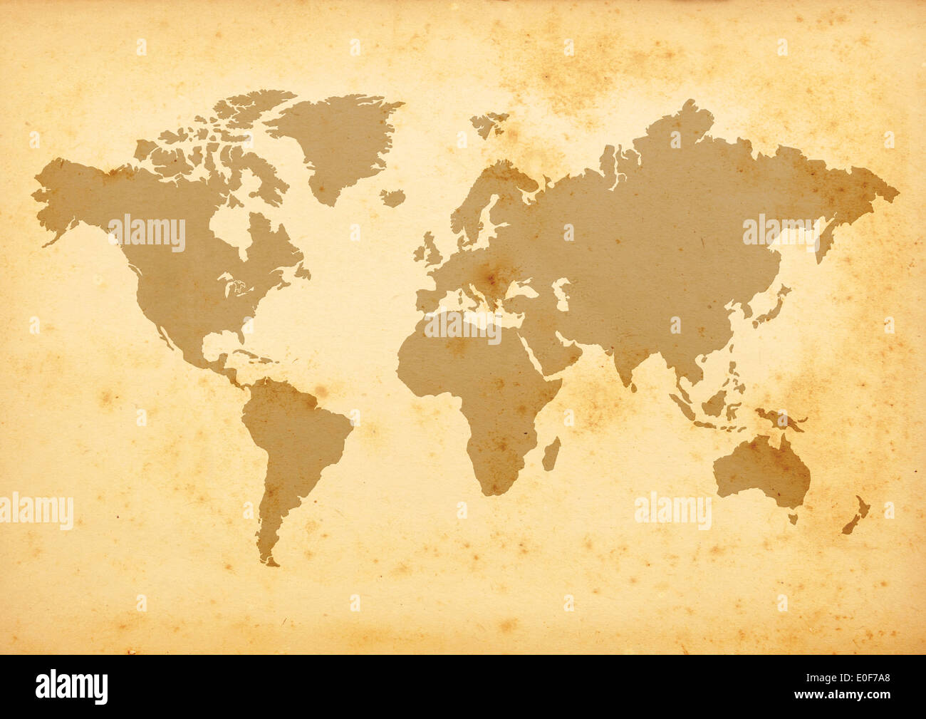 world map on grungy paper Stock Photo - Alamy