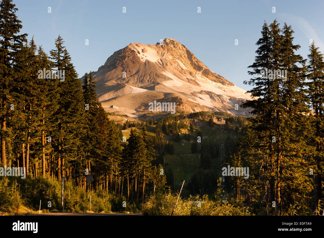 Ski Chair Lift Wild Outdoors Timberline Mt Hood Cascade Mountains Stock ...