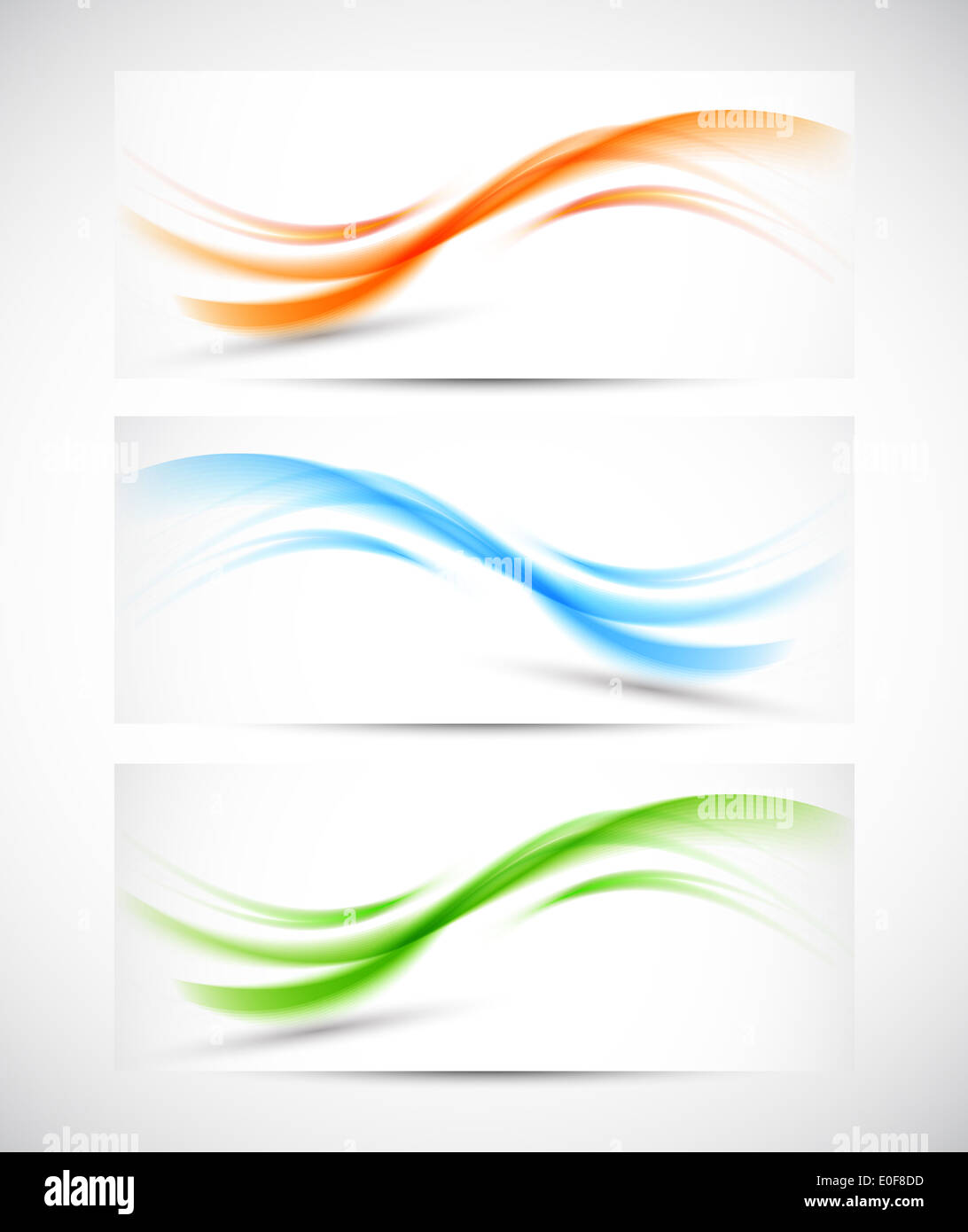 Set of wavy banners. Abstract illustration Stock Photo - Alamy