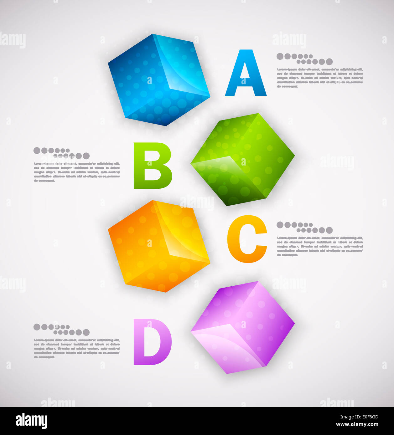 Cubes design. Infographic Stock Photo - Alamy