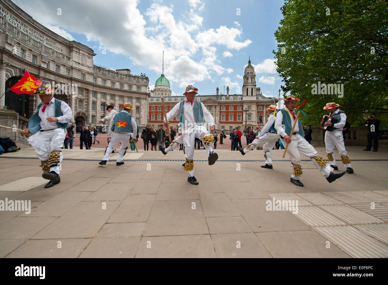 Icknield Way Morris Men perform a traditional dance display during the ...