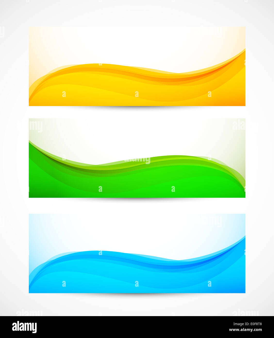 Set of wavy banners. Abstract illustration Stock Photo - Alamy