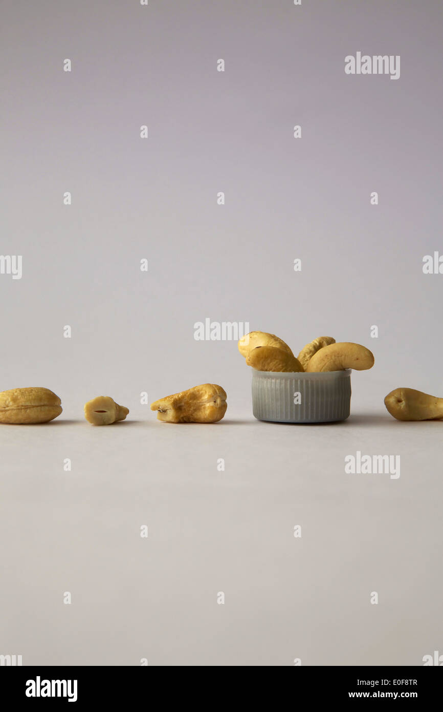 Cashew peanuts taking a trip concept photo Stock Photo - Alamy