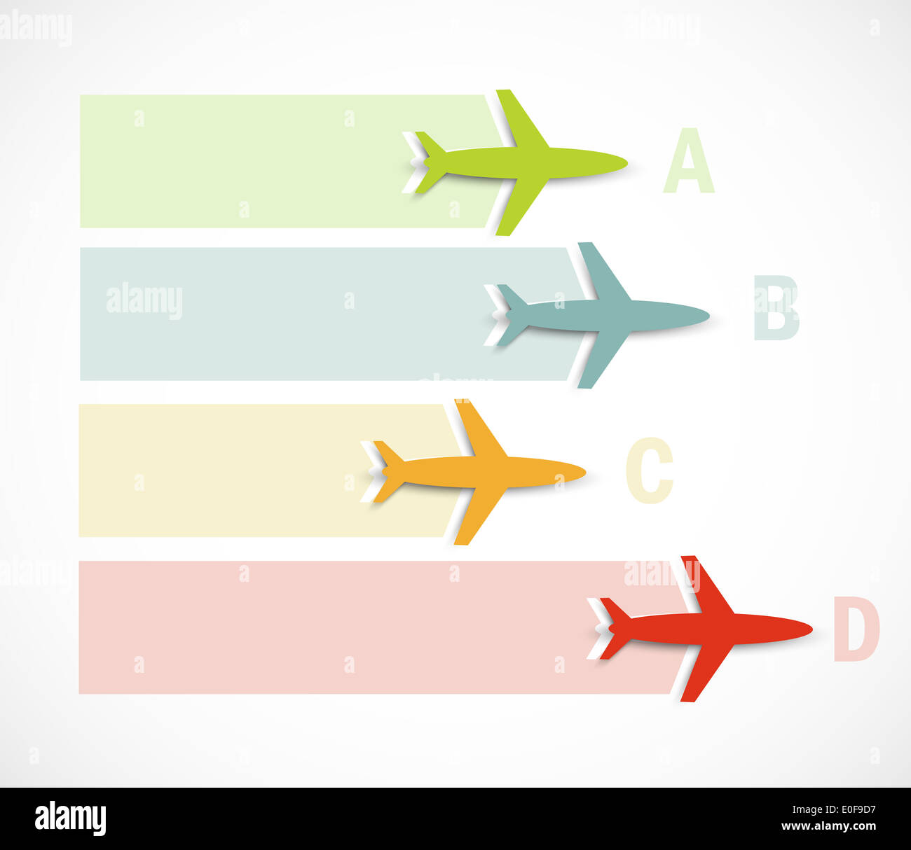 Set of infographic banners with airplanes Stock Photo - Alamy