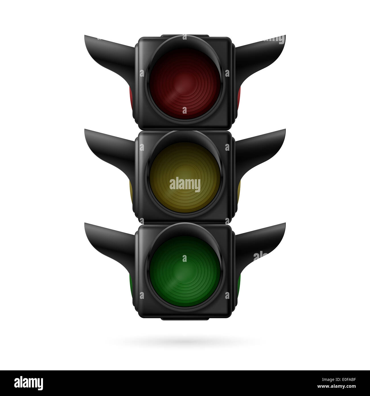 Realistic traffic lights with all three colors off. Illustration on ...
