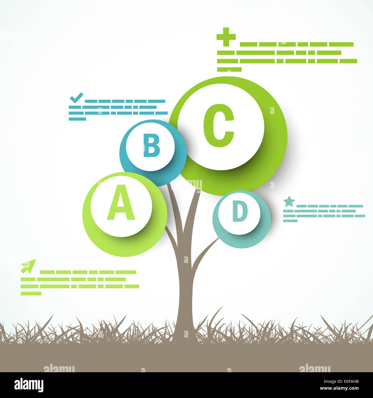 Infographic design with abstract tree Stock Photo - Alamy