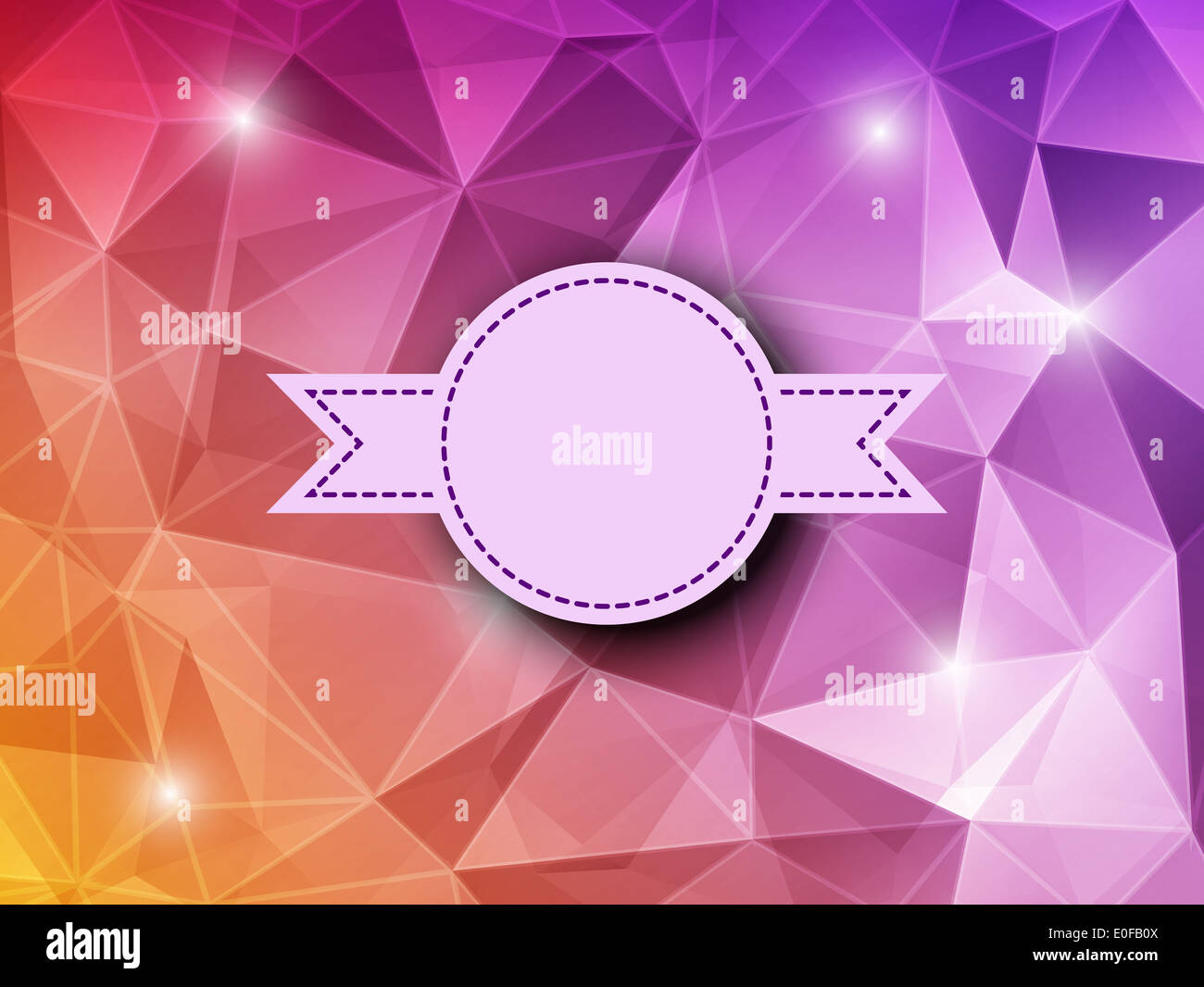 Abstract geometric background with label Stock Photo - Alamy