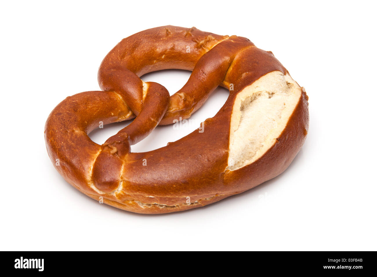 Traditional German Pretzel isolated on a white studio background Stock ...