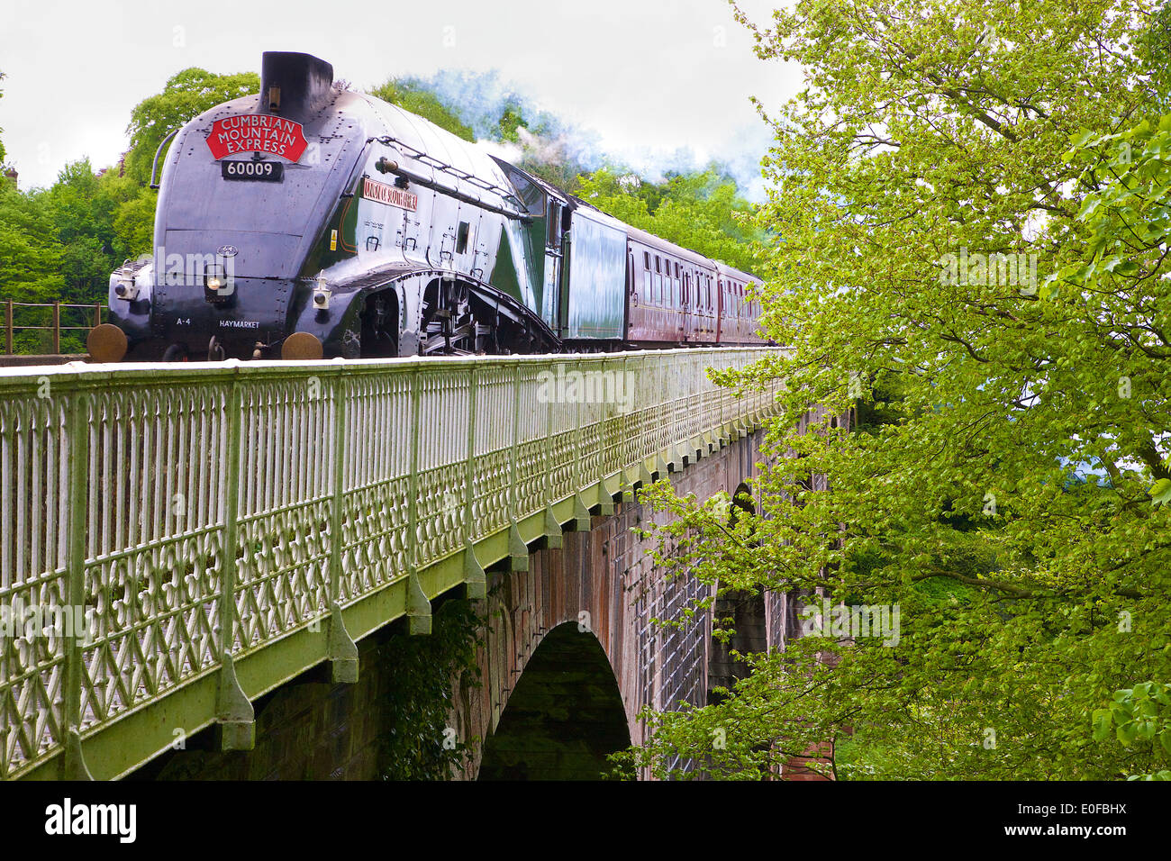 Steam train Union of South Africa crossing Wetheral Viaduct, Wetheral ...