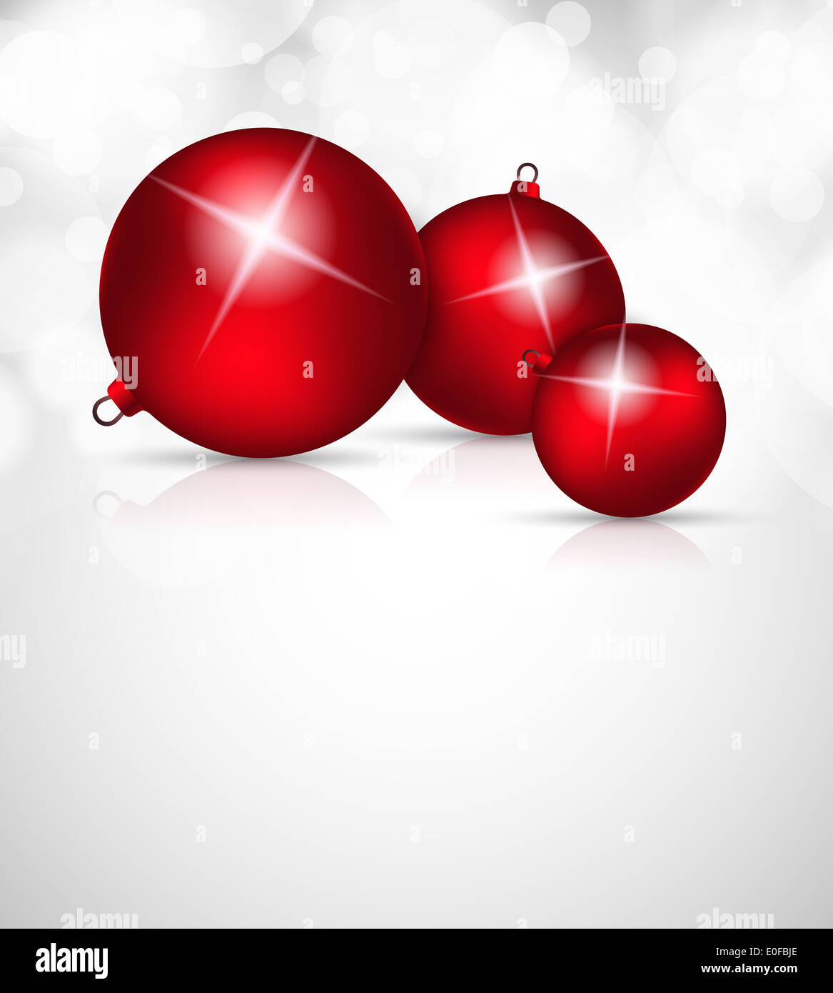 Christmas background with red balls Stock Photo - Alamy