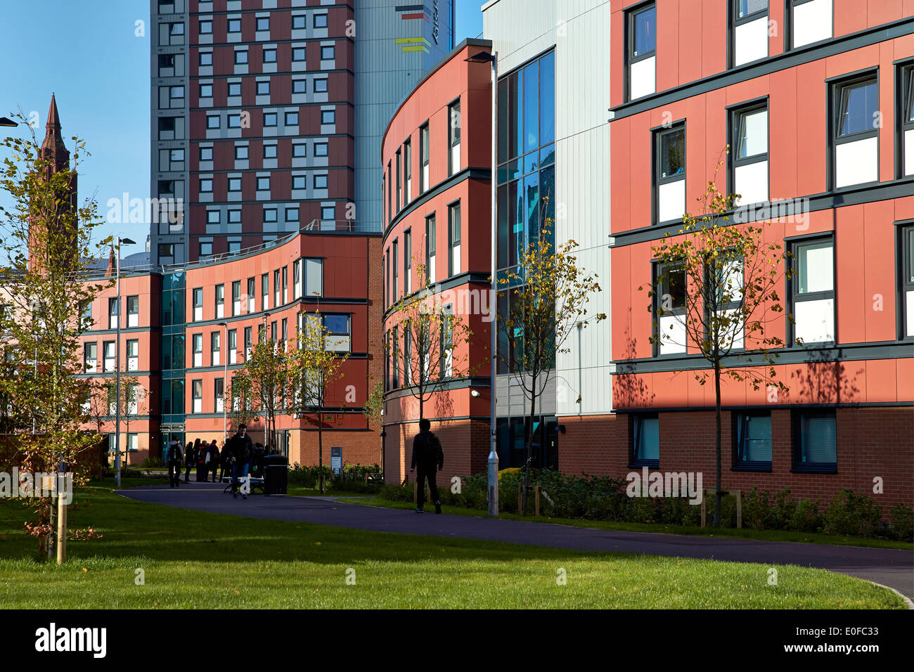 Aston University campus student residences in Birmingham Stock Photo ...