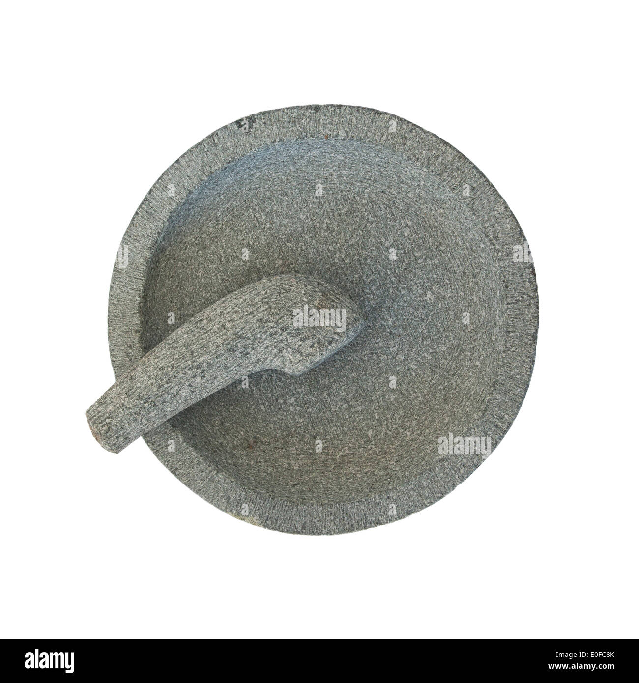 Stone mortar isolated on a white background Stock Photo - Alamy