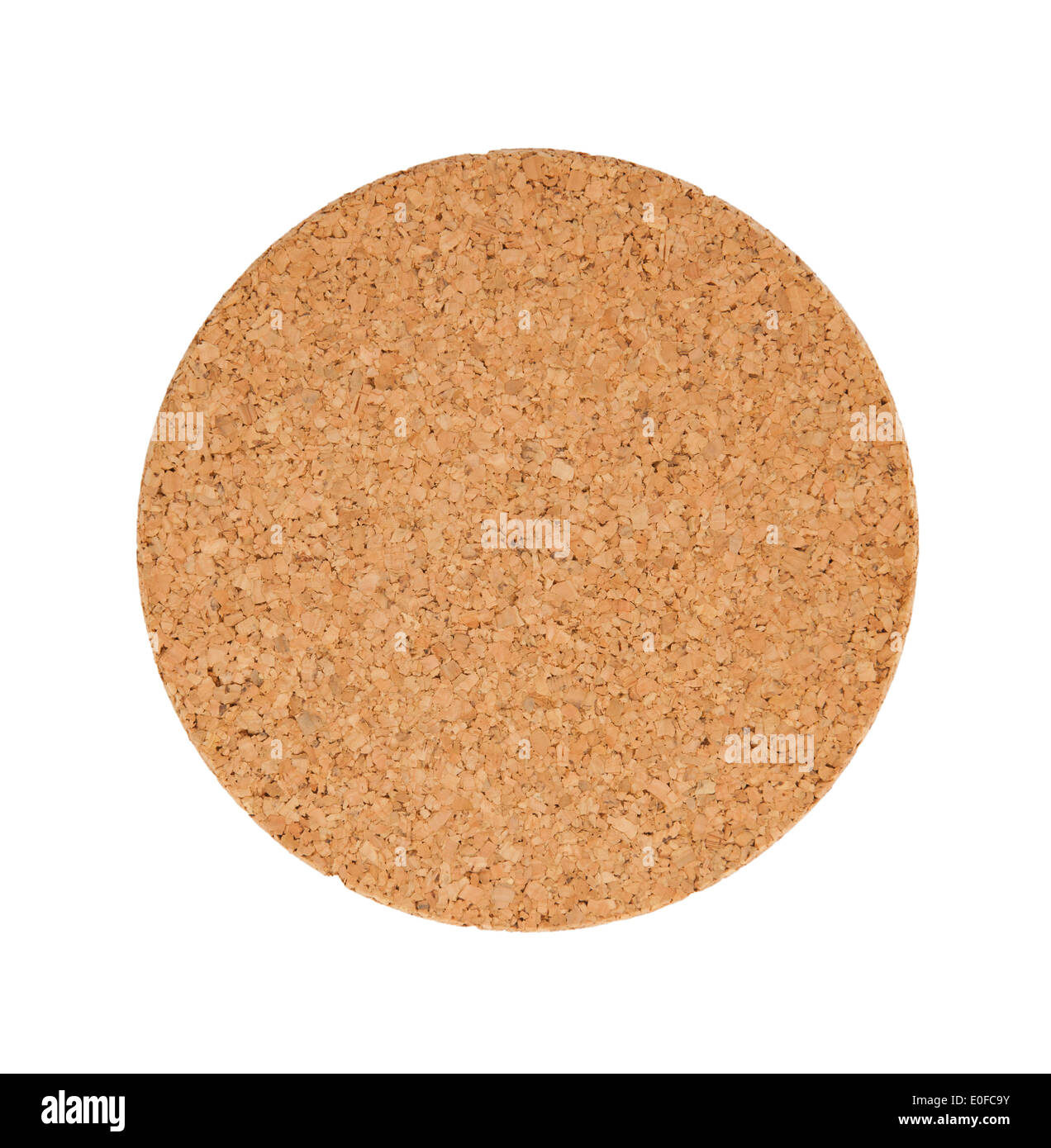 Circular cork trivet isolated on a white background Stock Photo - Alamy