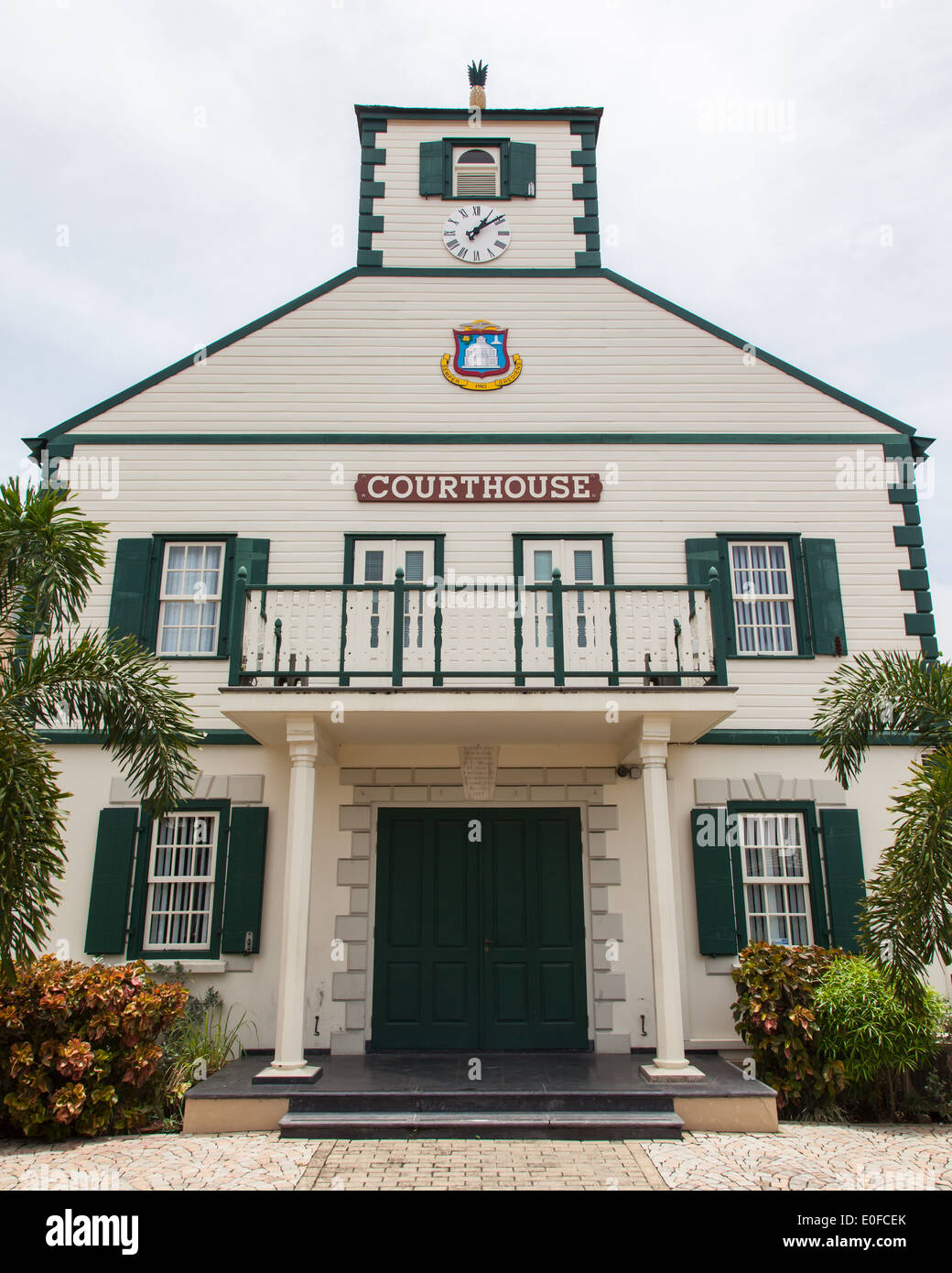 The courthouse in St.Martin, Caribbean Saint Marteen Stock Photo - Alamy