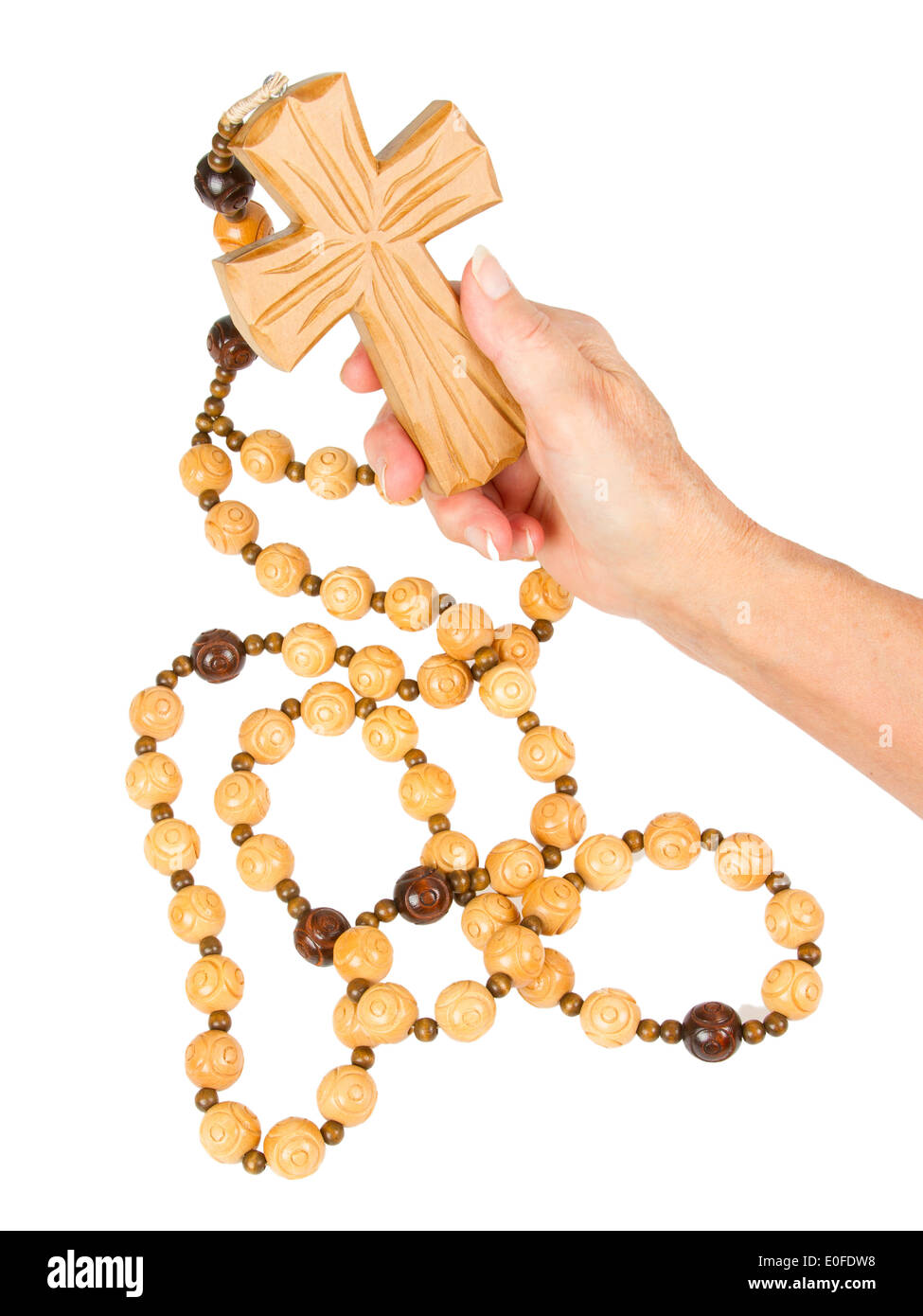 Christian cross chain, isolated on a white background Stock Photo - Alamy