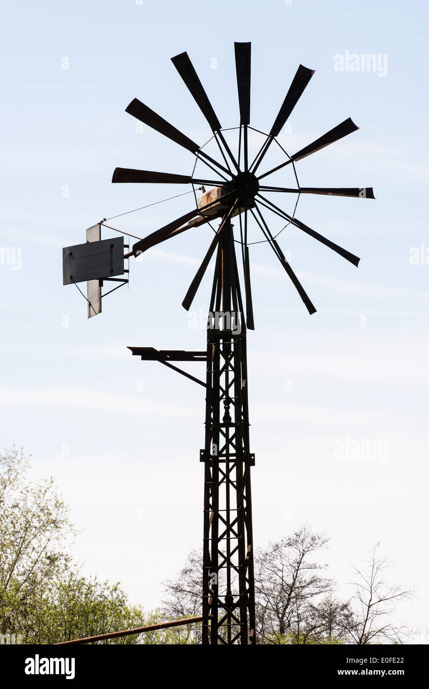 Old windmill with rusty wheel hi-res stock photography and images - Alamy