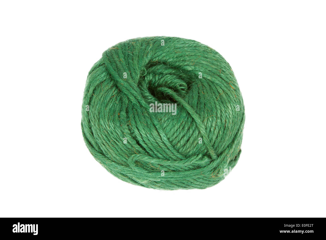 Green knitting yarn isolated on a white background Stock Photo - Alamy
