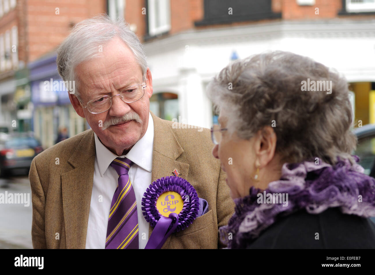 Newark-On-Trent, Nottinghamshire, UK.12th May 2014. Roger Helmer, UKIP ...