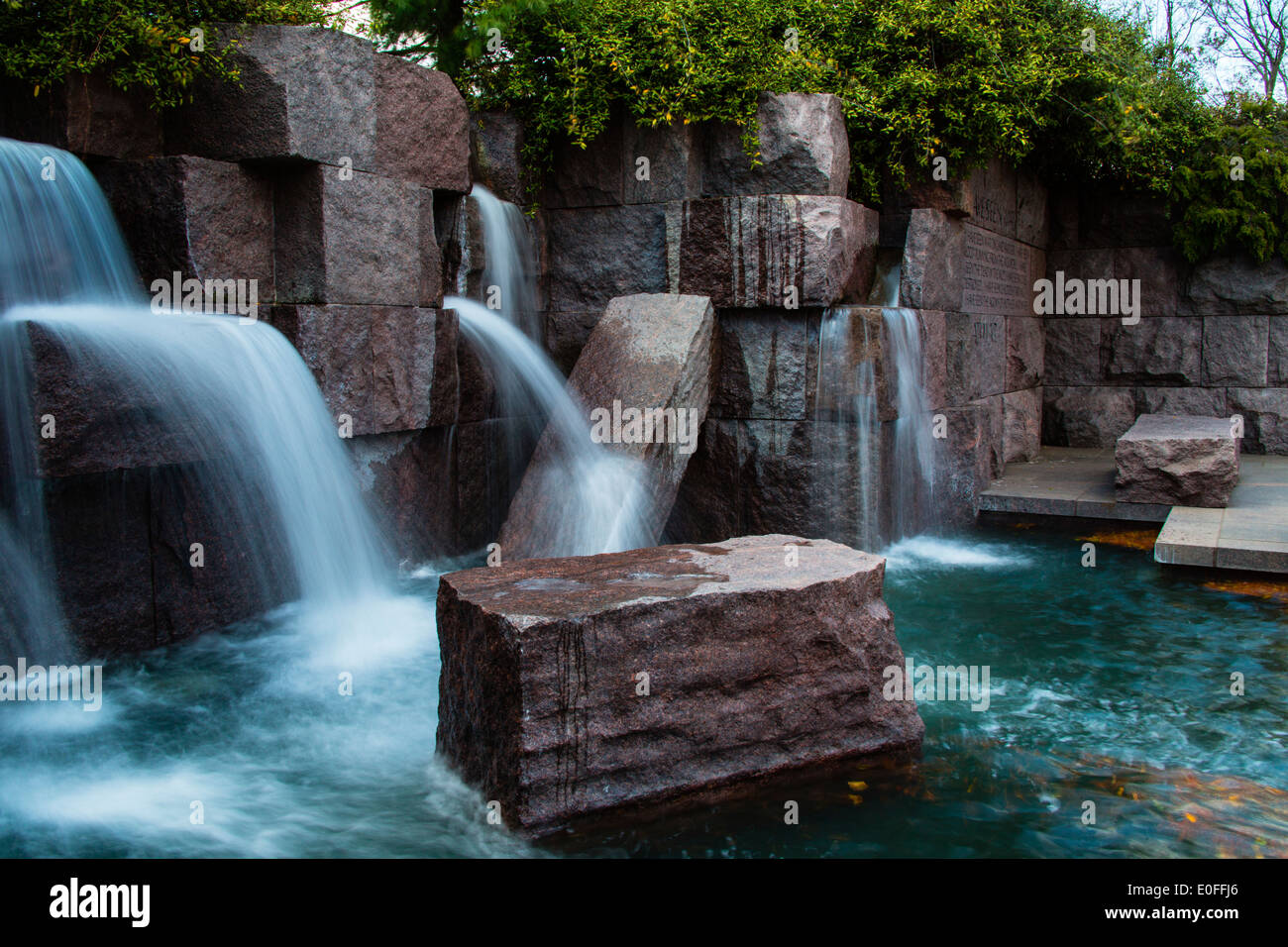 Washington DC USA Franklin Delano Roosevelt Memorial Waterfall Stock ...
