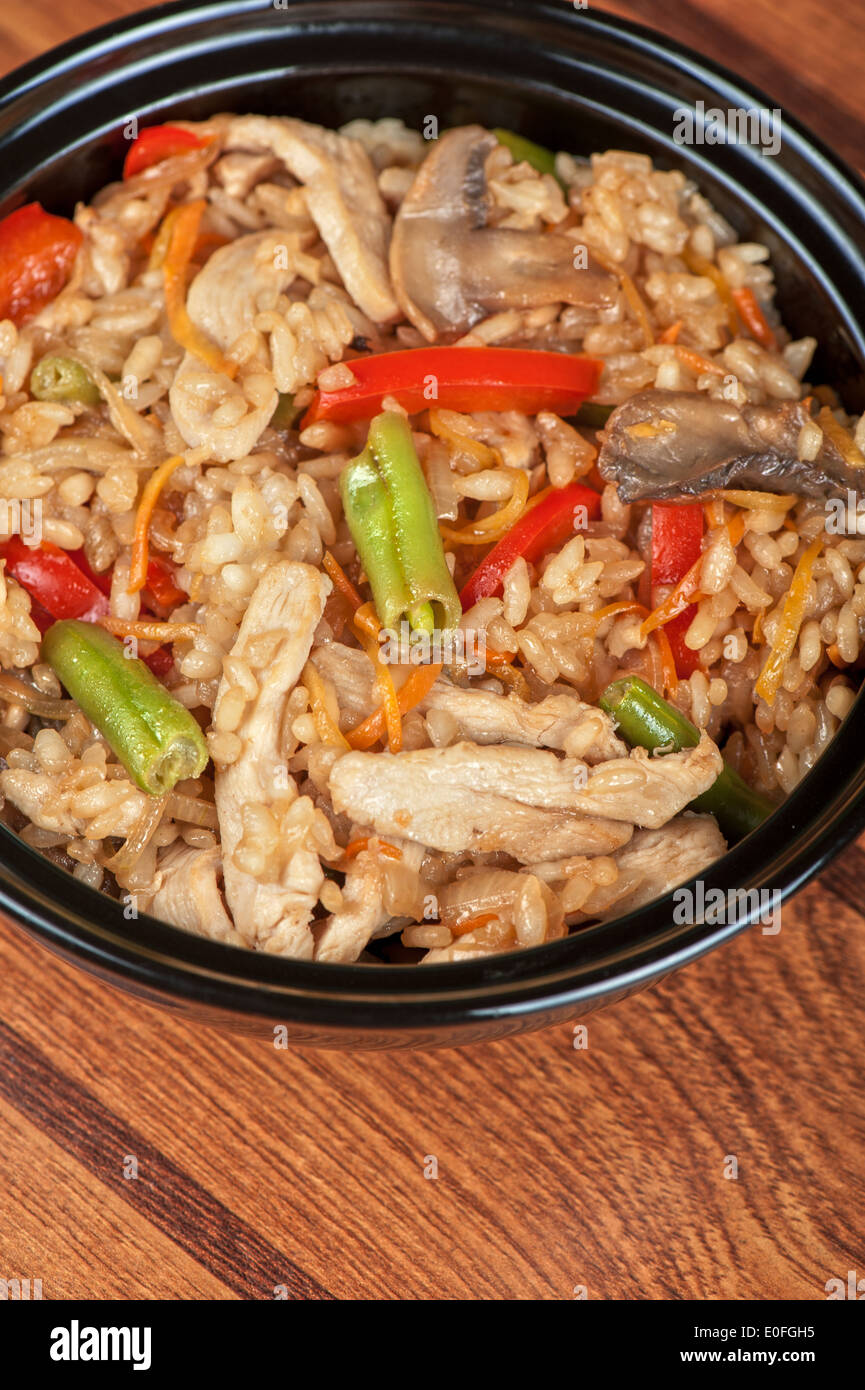 Rice chicken vegetable Stock Photo - Alamy