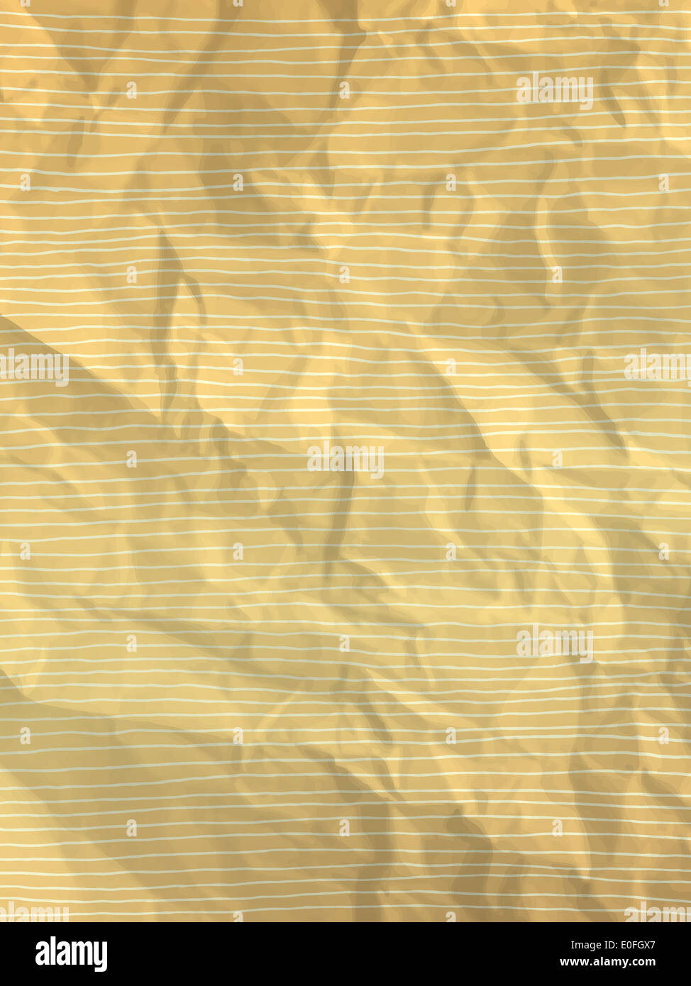 Vintage wrapping paper with hand drawn white horizontal lines on yellow ...