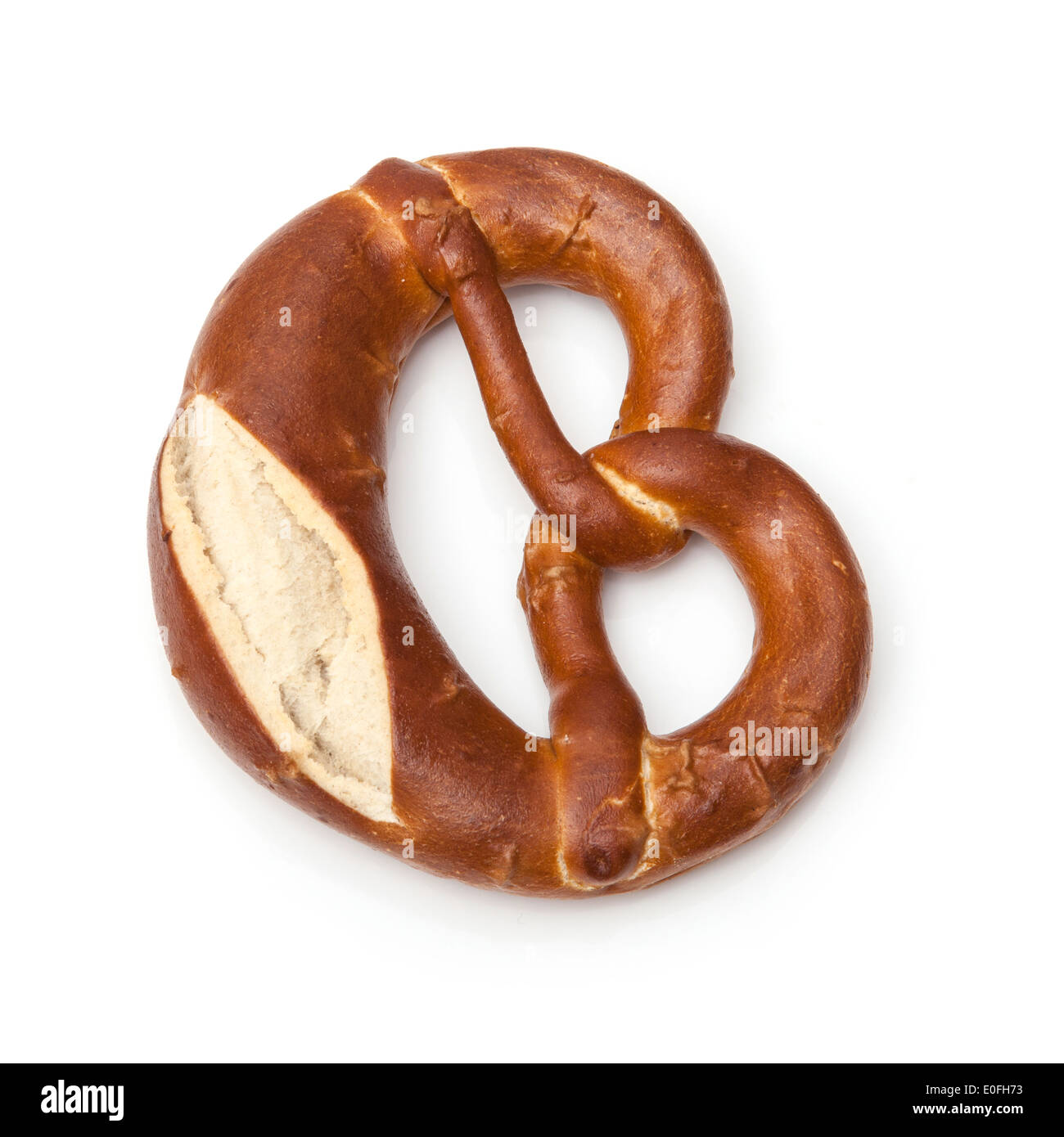 Traditional German Pretzel isolated on a white studio background Stock ...