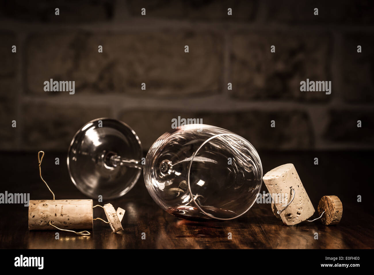 Concept tipsy men with wine cork figures Stock Photo - Alamy