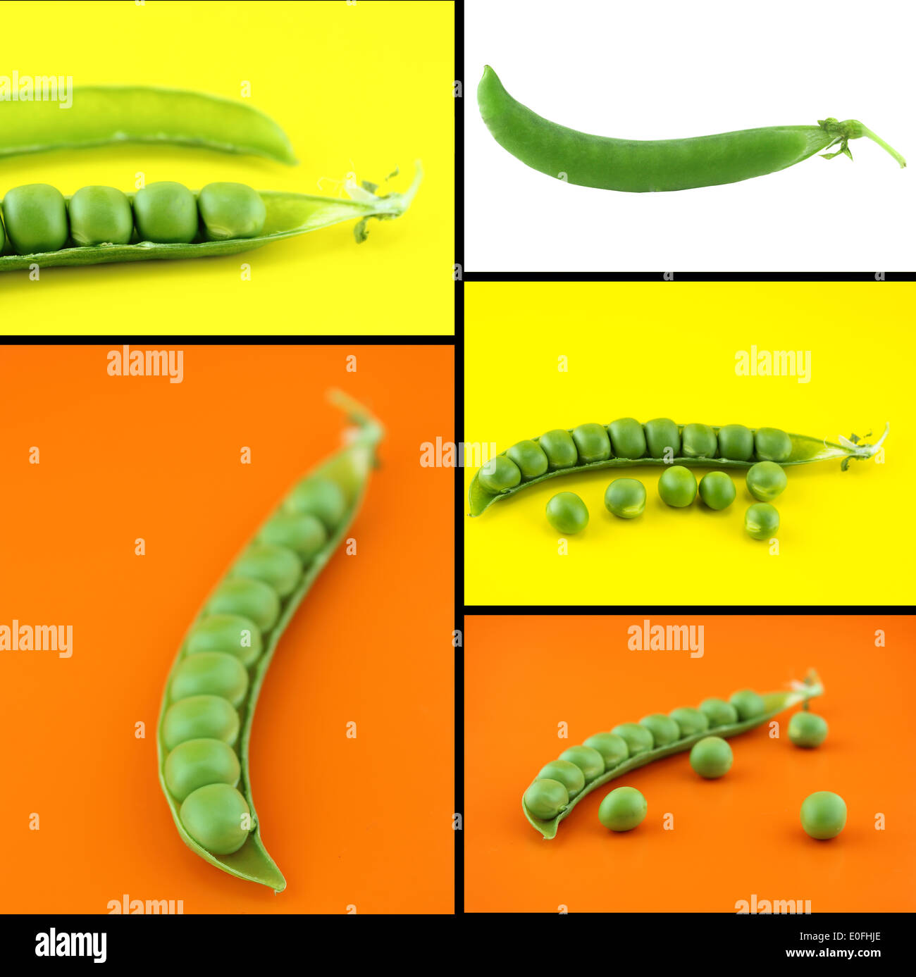 Healthy and organic food, Set of fresh pea Stock Photo - Alamy