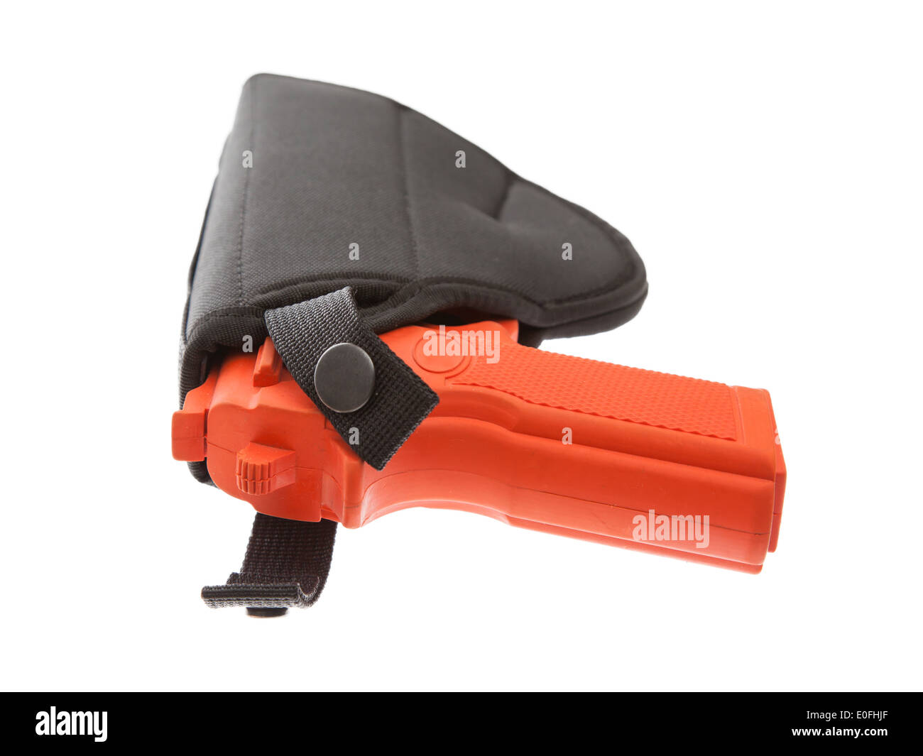 Dirty red training gun isolated on white, law enforcement Stock Photo ...