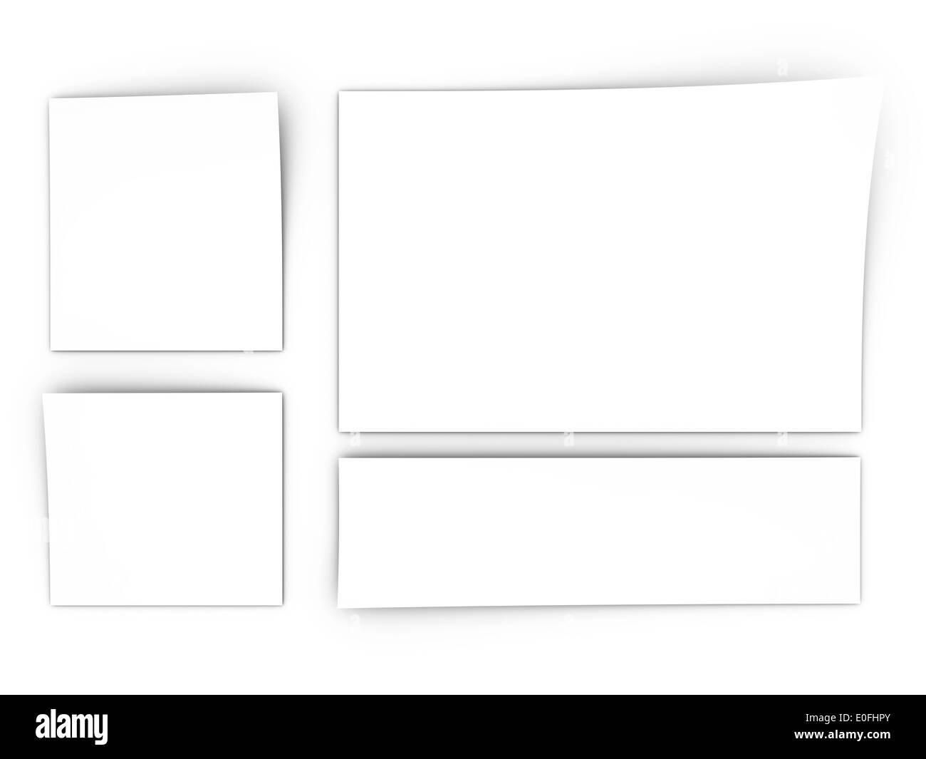 Some blank pieces of paper Stock Photo - Alamy