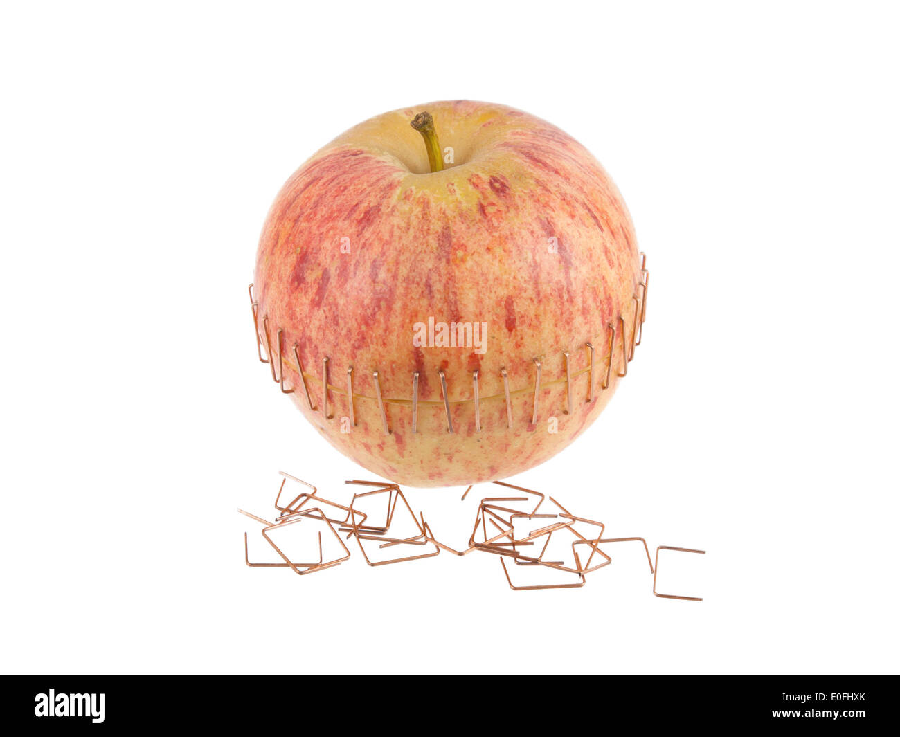 Two halves apple Cut Out Stock Images & Pictures - Alamy