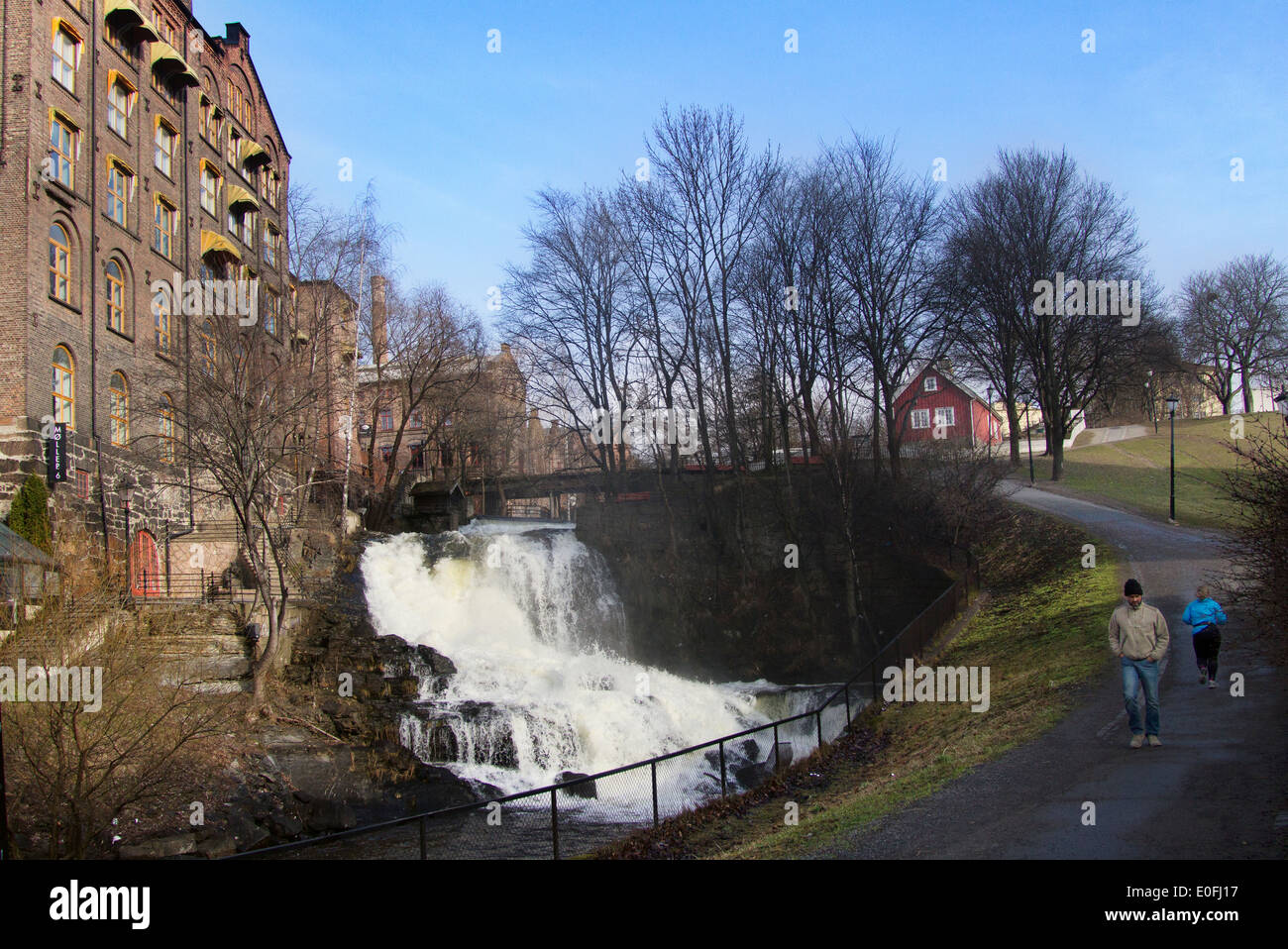 Europe; Norway; Oslo; Winter; River; Akerselva; Grünerløkka; Factory ...