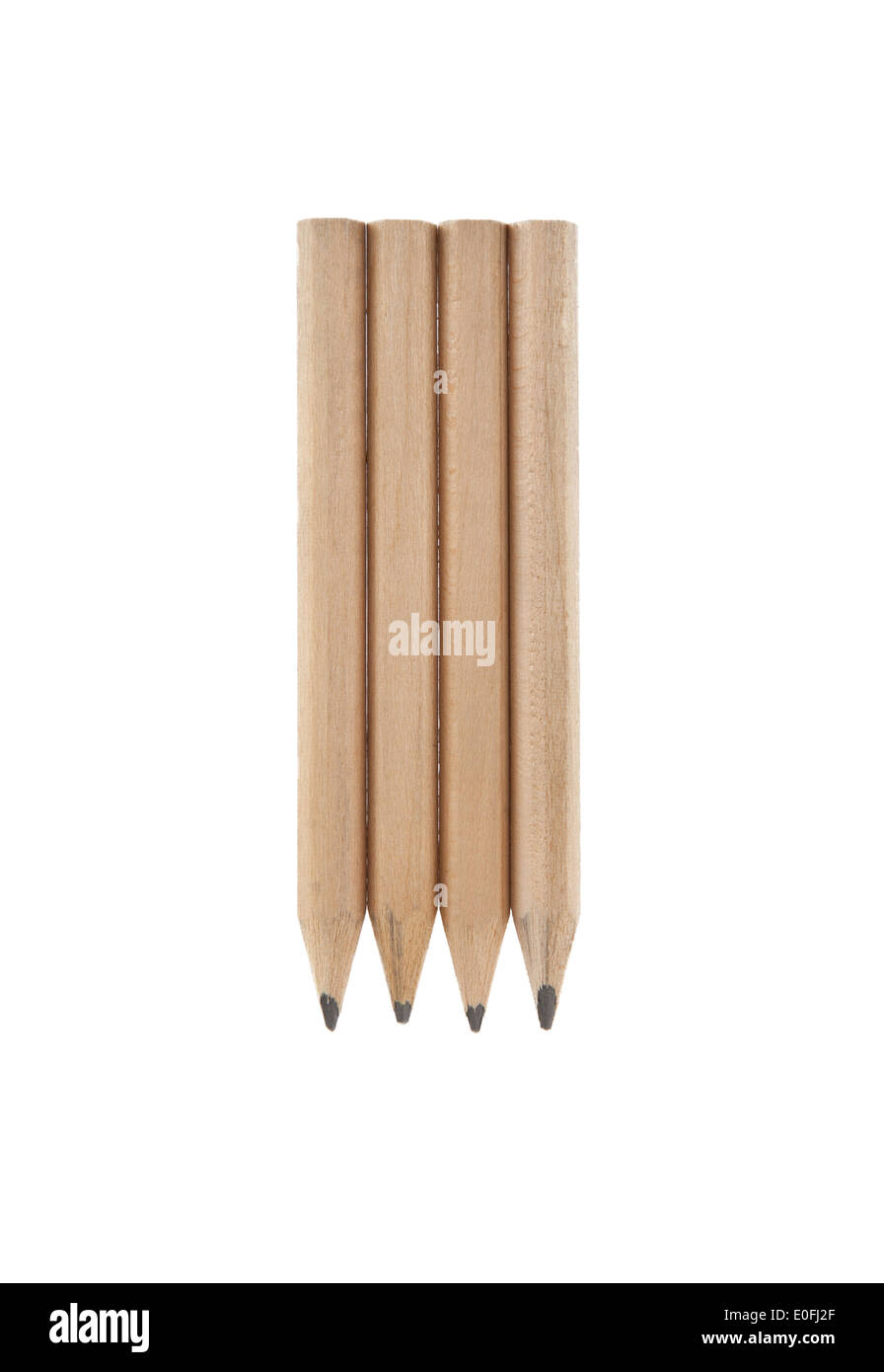 Four pencils on white hi-res stock photography and images - Alamy