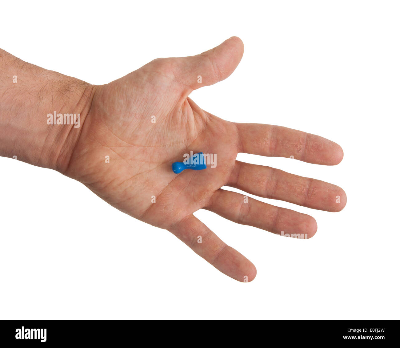 Hand holding a blue pawn, isolated on white Stock Photo - Alamy