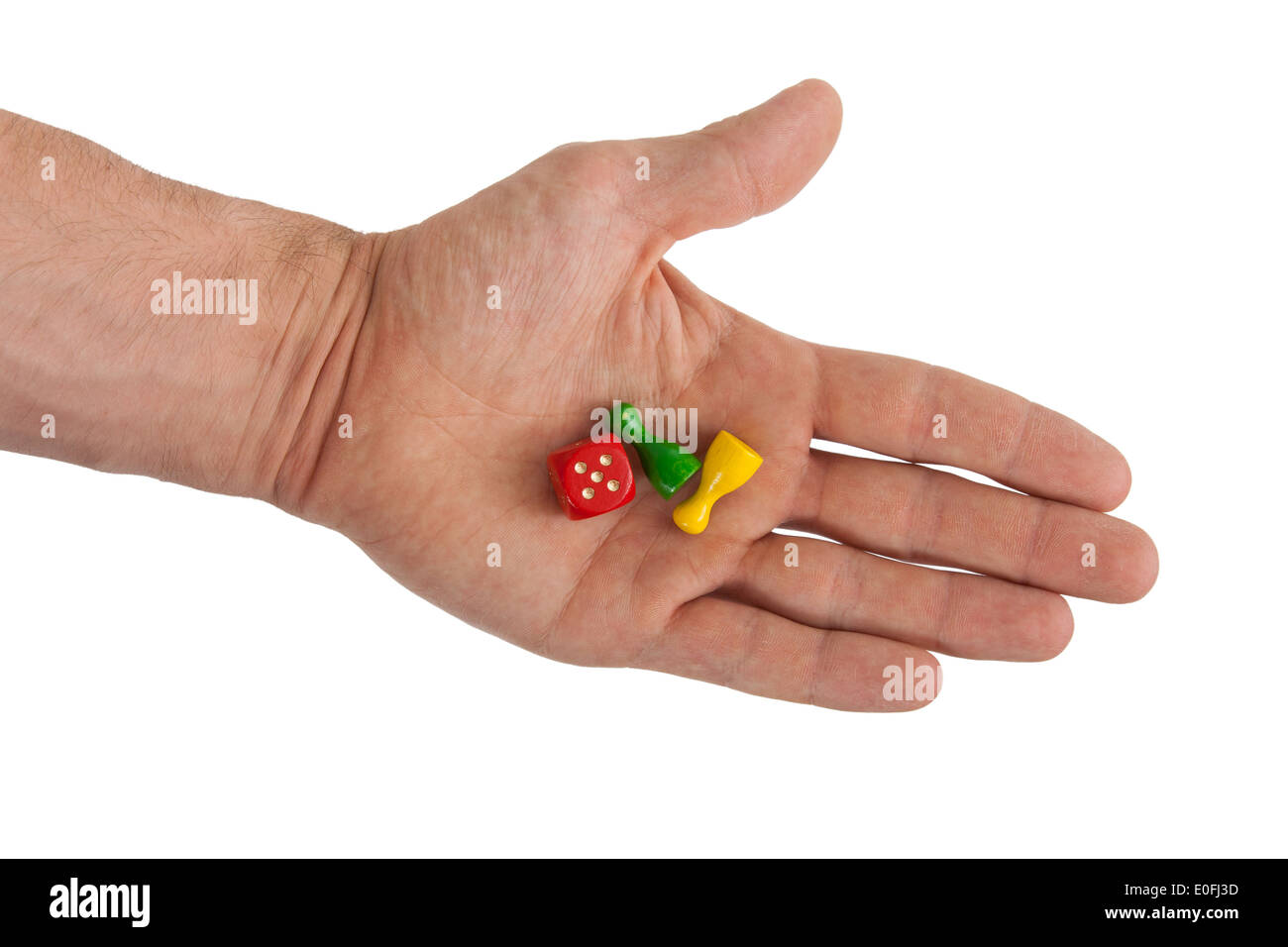 Hand holding two pawns, isolated on white Stock Photo - Alamy